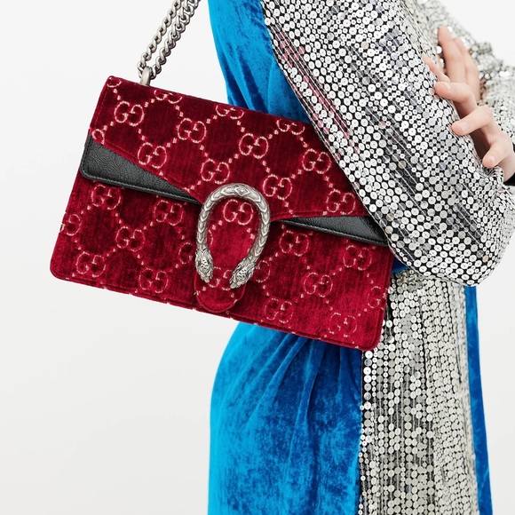 Gucci | Bags | Authentic Cherry Red Velvet Gucci Dionysus Bag | Poshmark